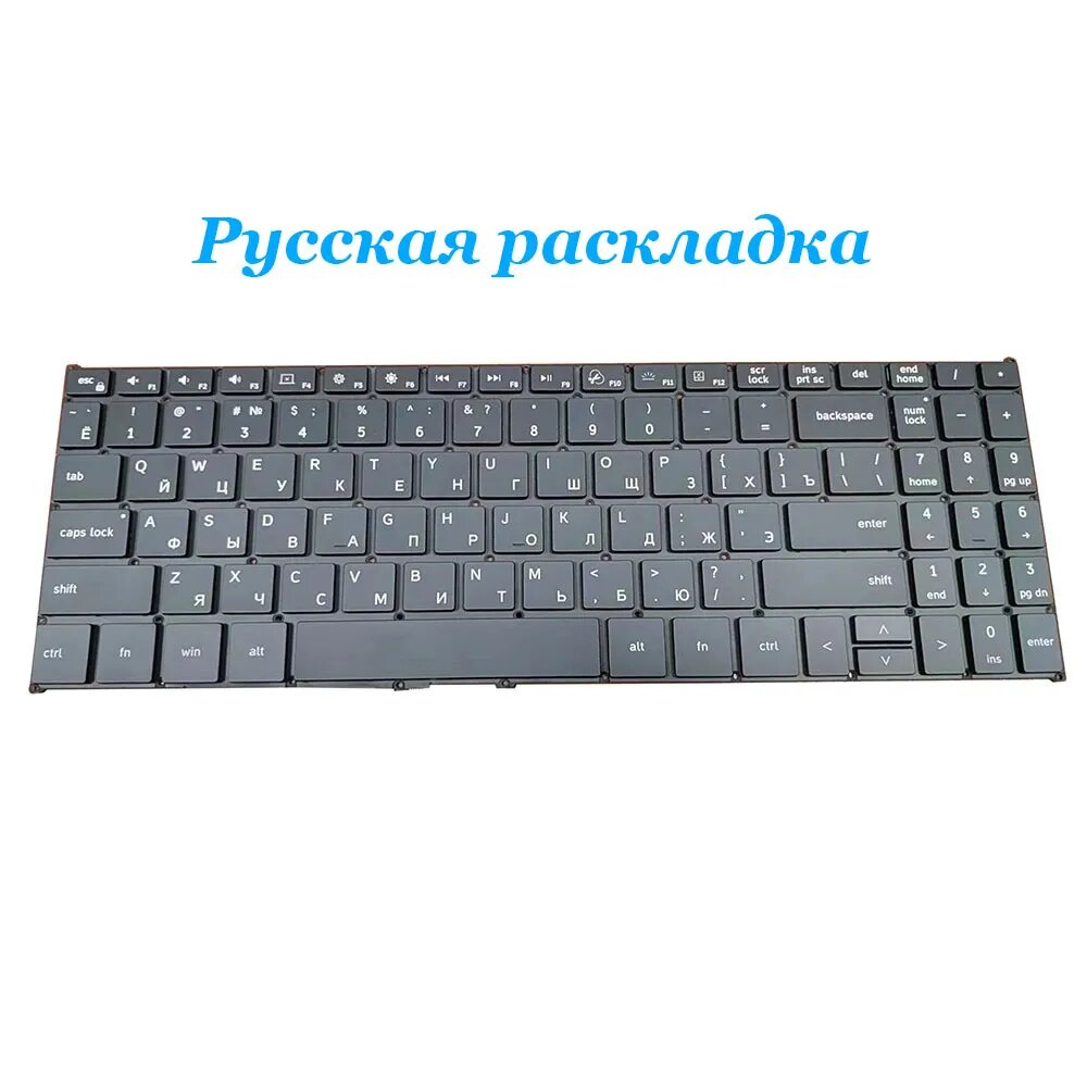 Клавиатура для ноутбука Для DIGMA DOK-V6308A DOK-6308A черная, с подсветкой (русская раскладка)