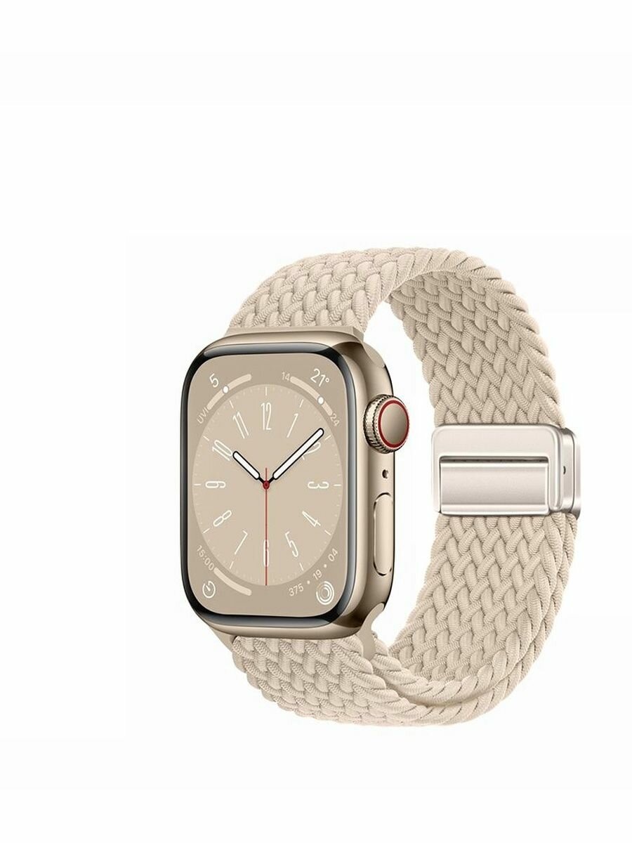 Ремешок для часов Apple Watch 42 Серия 1-3/44/45/46/49 мм нейлоновый на магните