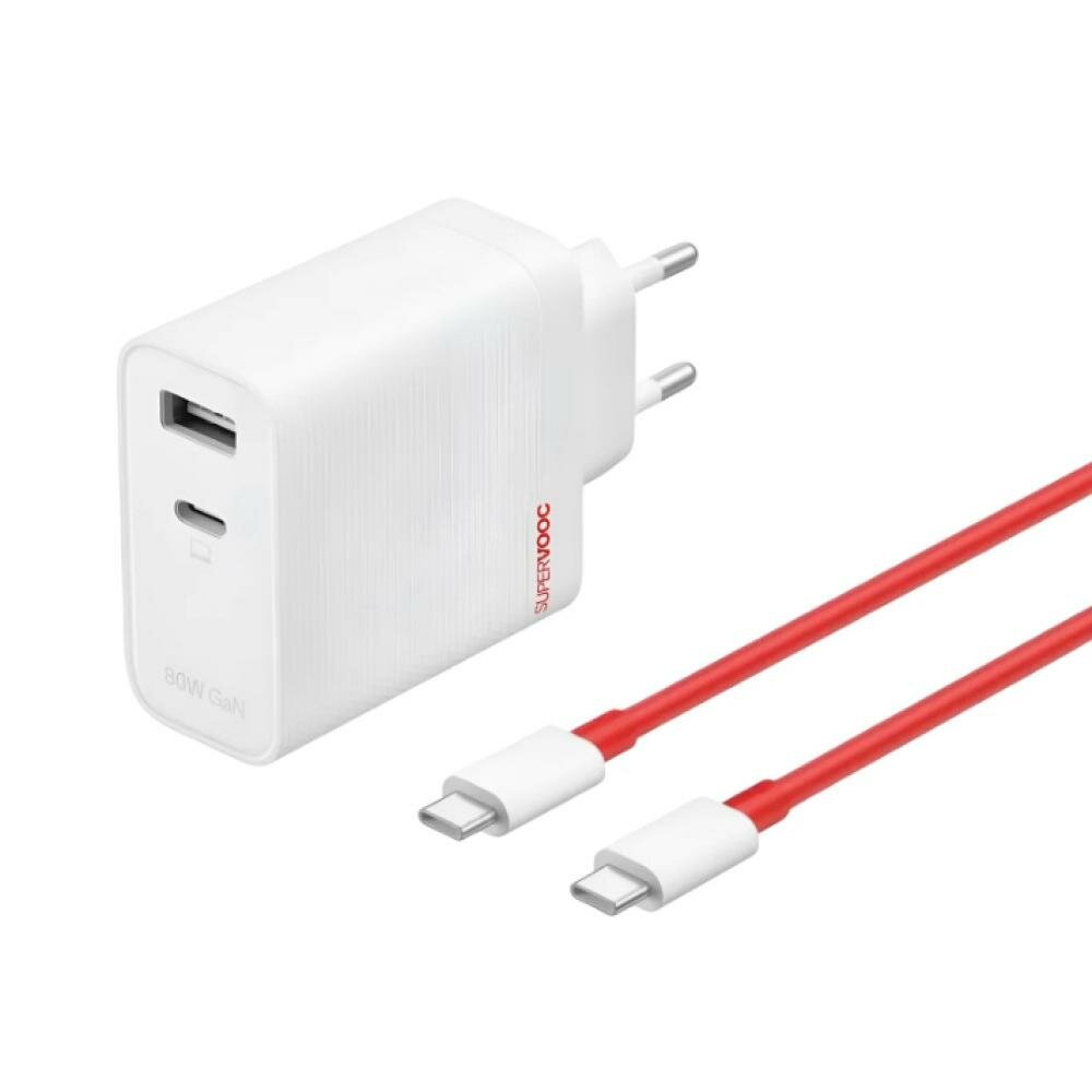Cетевое зарядное устройство Oneplus SuperVOOC Adapter Dual Ports kit 120W, Белый