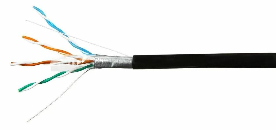 Кабель для подключения периферийных устройств Skynet CSL-FTP-4-CU-OUT/100 черный