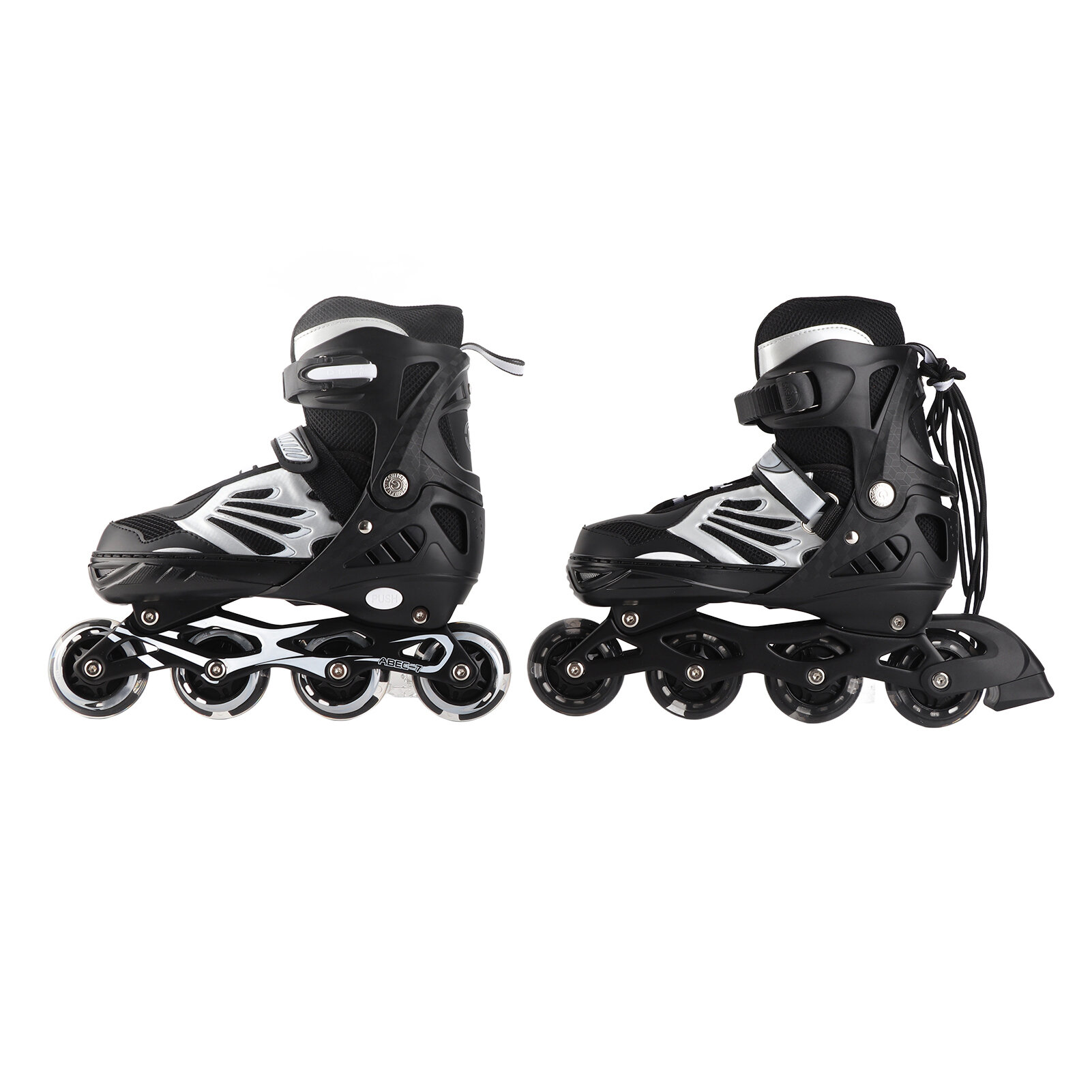 Роликовые коньки ABEC-7 с подшипником, регулируемые детские коньки с подсветкой и подсветкой, полиуретановые колеса для улицы