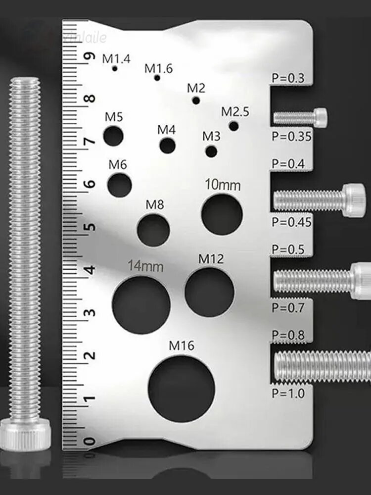 4шт. Кронциркуль Правитель Винтов Из Нержавеющей Стали