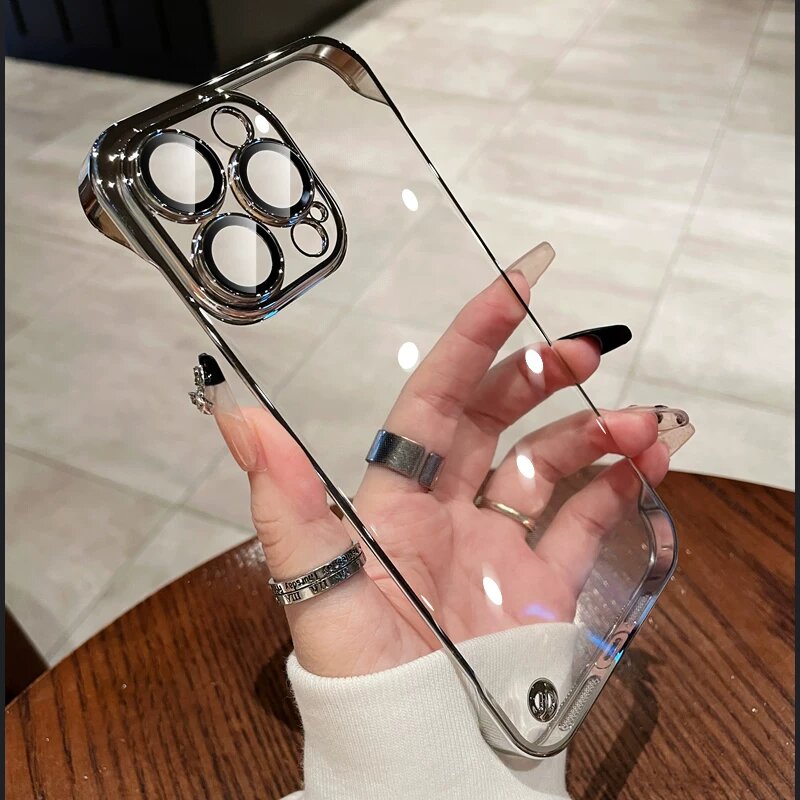 Чехол для iPhone 15 Plus ультратонкий с полной защитой камеры, серебристый, устойчивый к пыли