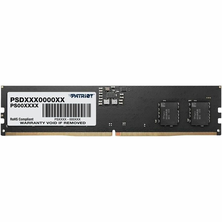 Оперативная память Patriot Signature, DDR5, 8GB (1x8 GB), 5600 MHz, CL46, DIMM