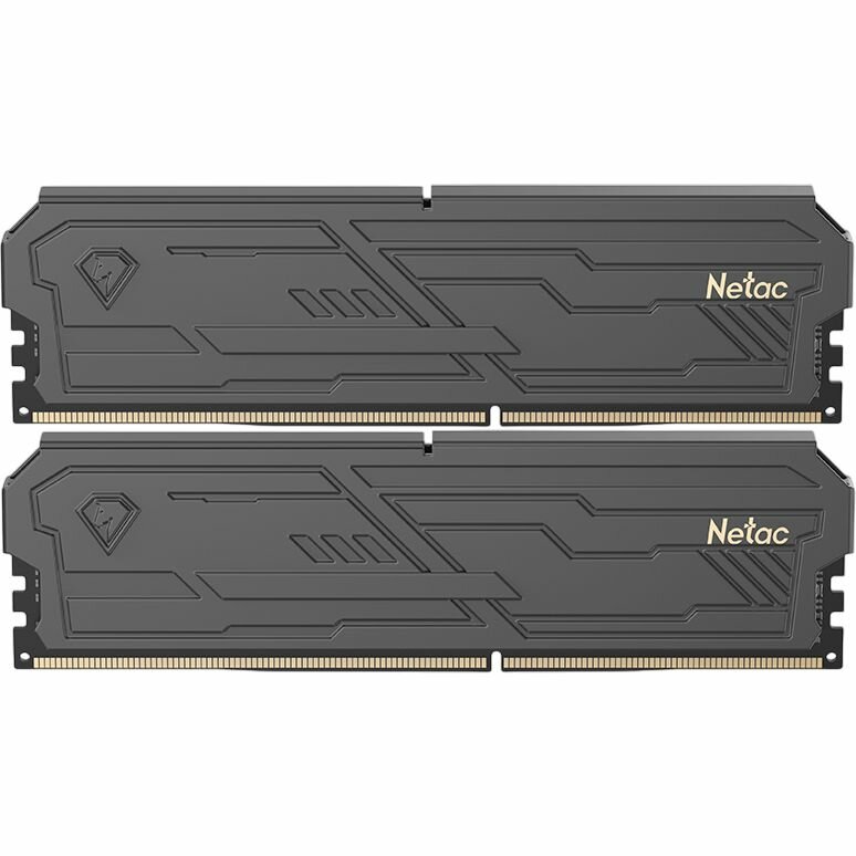 Оперативная память Netac DDR4 Shadow III Black 16Gb, 2666Mhz, NTSHD4P26DP-16K CL19, с радиатором