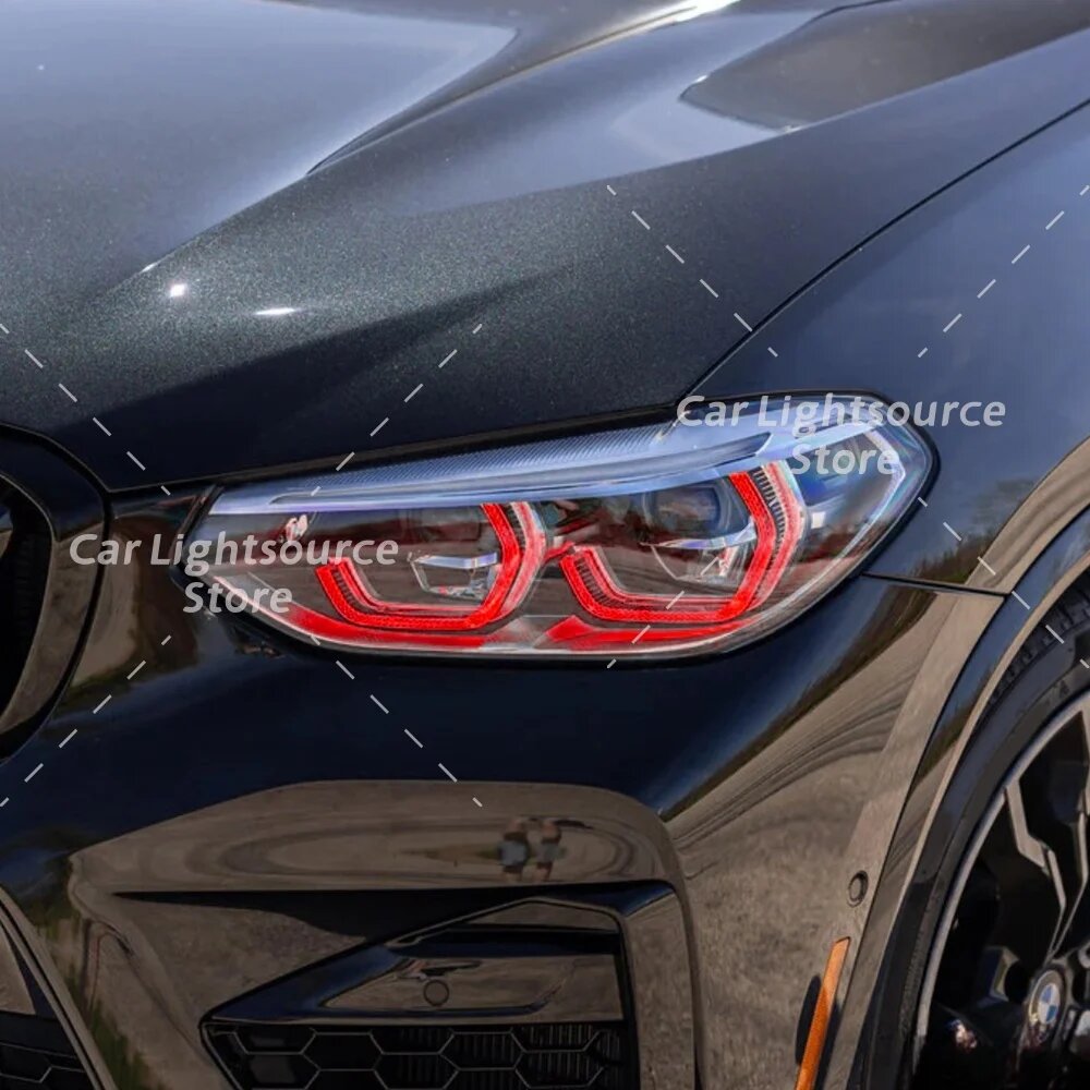 Желтые светодиодные модули Angel Eye DRL для BMW X3 G01 X4 G02 X3M X4M 2018-2021, адаптивные Red