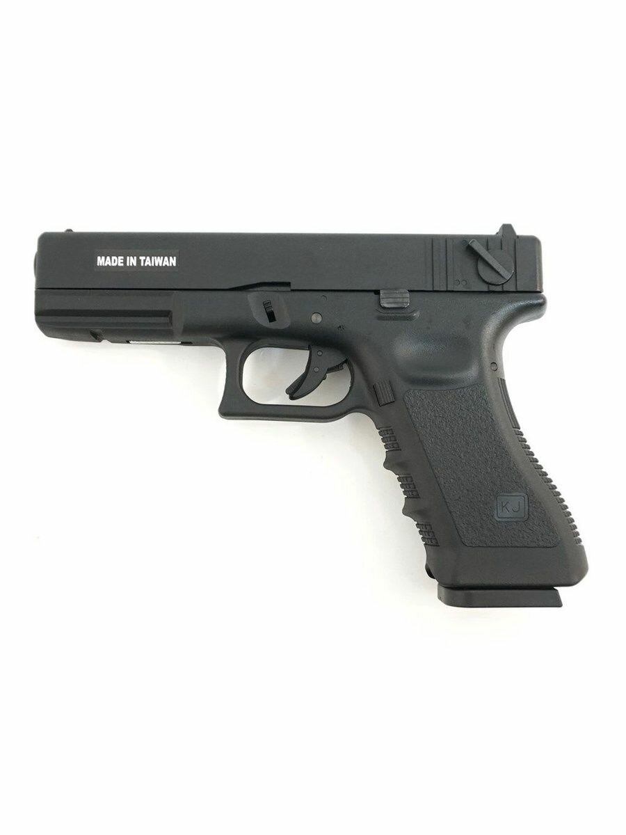 Пистолет страйкбольный KJW GLOCK G18 GBB GAS, авт, мет. слайд (KP-18. GAS-BK)