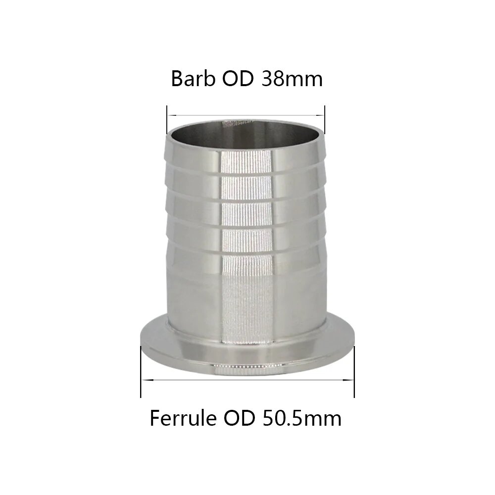Зажим для шланга из нержавеющей стали 304, Barb OD 38mm, Ferrule OD 50.5mm, SSH38-50