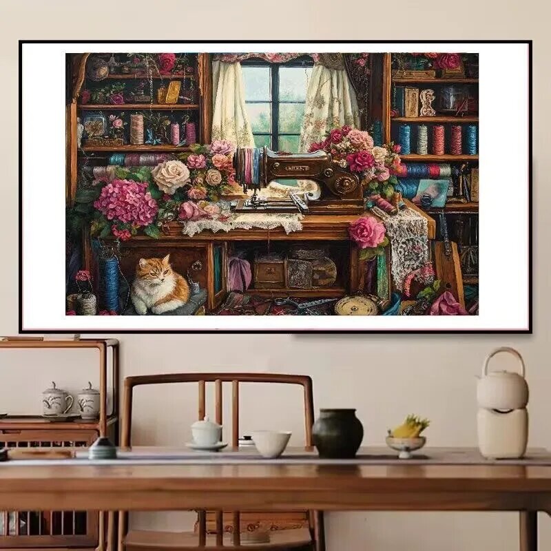 JOYAUTUM Мультфильмы, вышивка крестом 11CT 50x70см, хлопок, 49 цветов