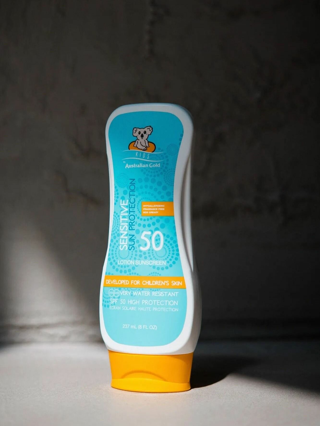 Australian Gold Kids Sensitive Protection Lotion Sunscreen SPF50 Солнцезащитный лосьон для чувствительной кожи с высоким фактором защиты