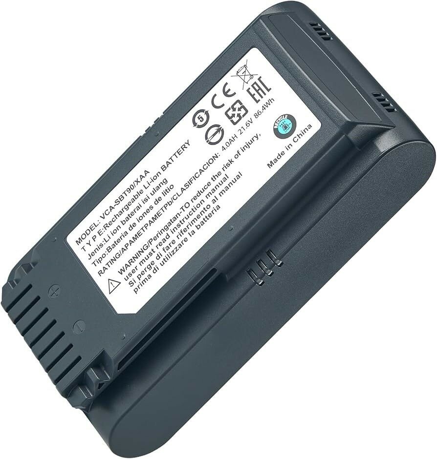 Аккумулятор для пылесоса Samsung Jet 75, Jet 90, VCA-SBT90, 4000mAh, OEM (черный)
