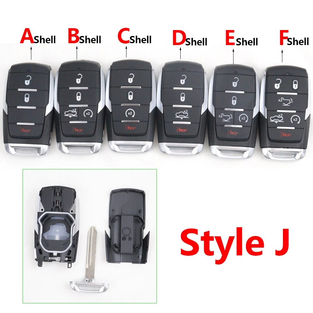 1 2 3 4 5 6 кнопочный автомобильный брелок для Dodge Ram1500 2500 3500 4500 5500 F shell, Style- J