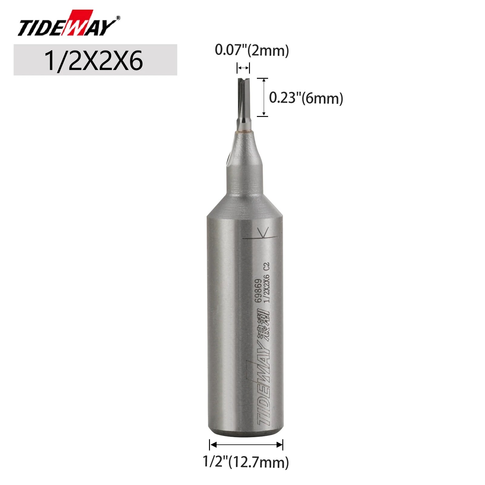 Фреза TIDEWAY A1 для дерева 12.7x2x6