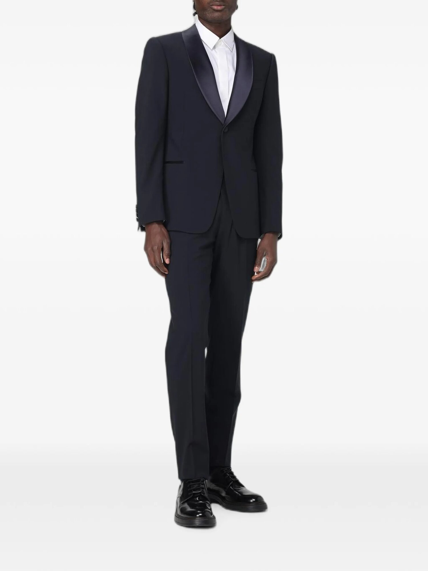 Комбинезон EMPORIO ARMANI Shawl-lapel suit, размер 56, синий — фото 1