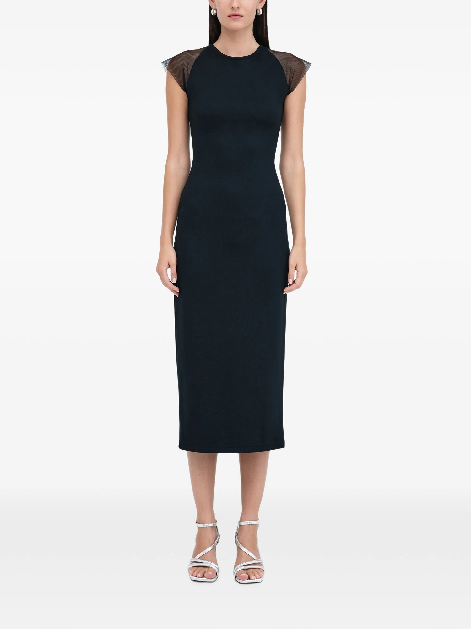 Платье Marcella Rooney midi dress, размер 44, черный — фото 1