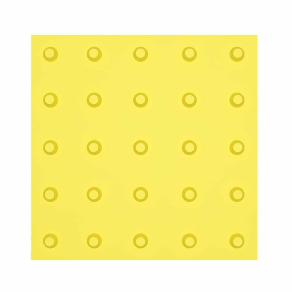 Тактильная плитка Технология 300x300x20 конусные рифы в линейном порядке, композит, желтая 00-00007120