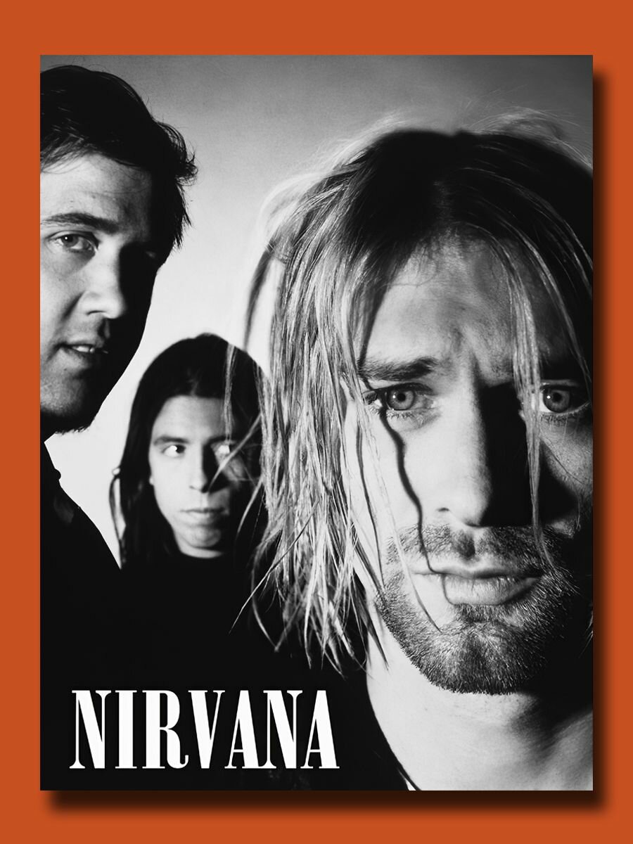 Постер Нирвана - Курт Кобейн А3, 30х40см, Плакат Nirvana - Kurt Cobain