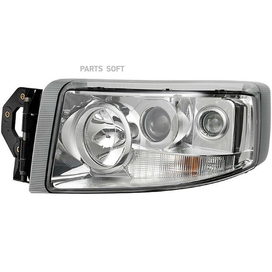 Фара основная 24V, галогенная, правая, хром, Renault Trucks Premium от официального дистрибьютора, BEHR-HELLA, артикул 1EL011899381
