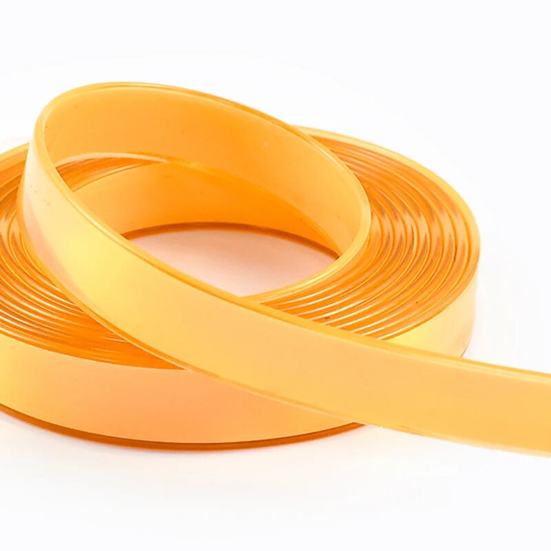 Meetee Плоские кожаные ленты 12 мм Желтый, Orange, 12mm-20Meters