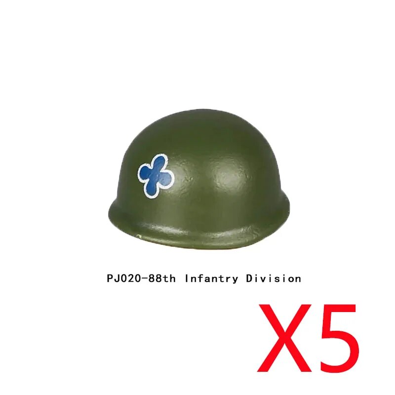 5 шт. Мини-шлем 88-я пехотная дивизия, зеленый, B28-29-1-5PCS