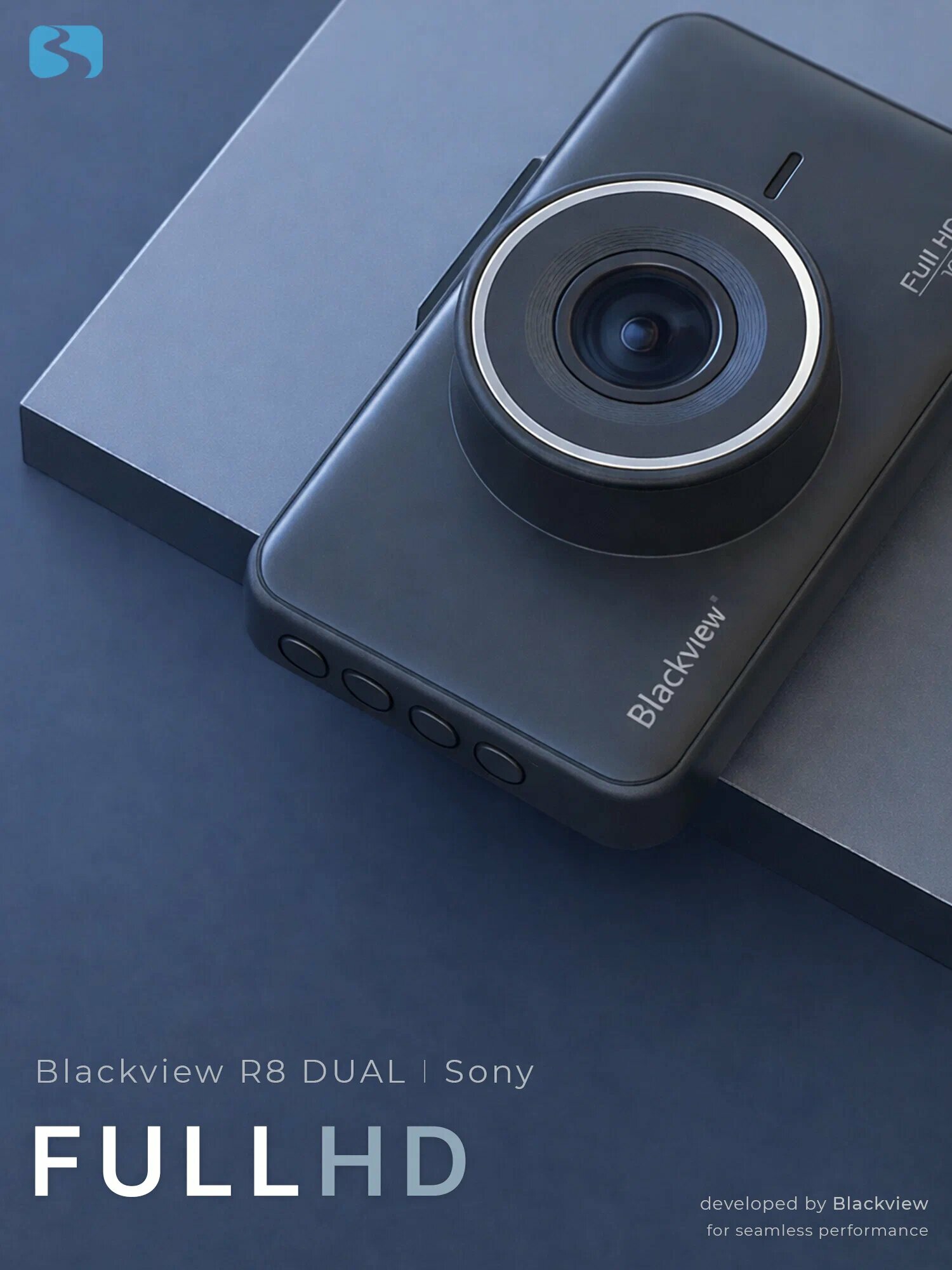 Видеорегистратор для автомобиля с двумя камерами Blackview R8 Dual SONY Starvis, с функцией парковки