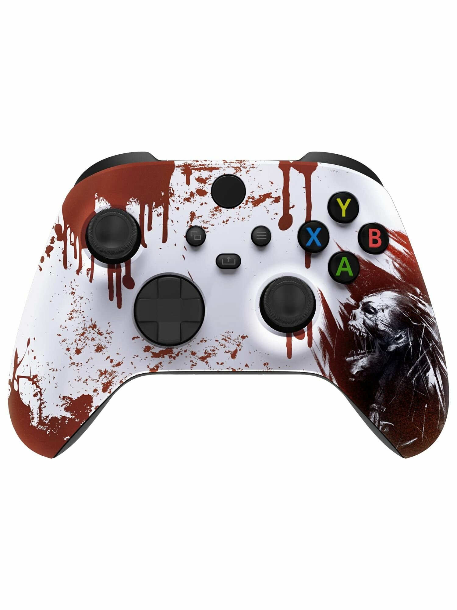 EXtremeRate Кастомный корпус для контроллера Xbox Series X и S, Blood Zombie, сменная передняя панель для Xbox Core Controller Wireless, стильная защита и индивидуализация игрового устройства