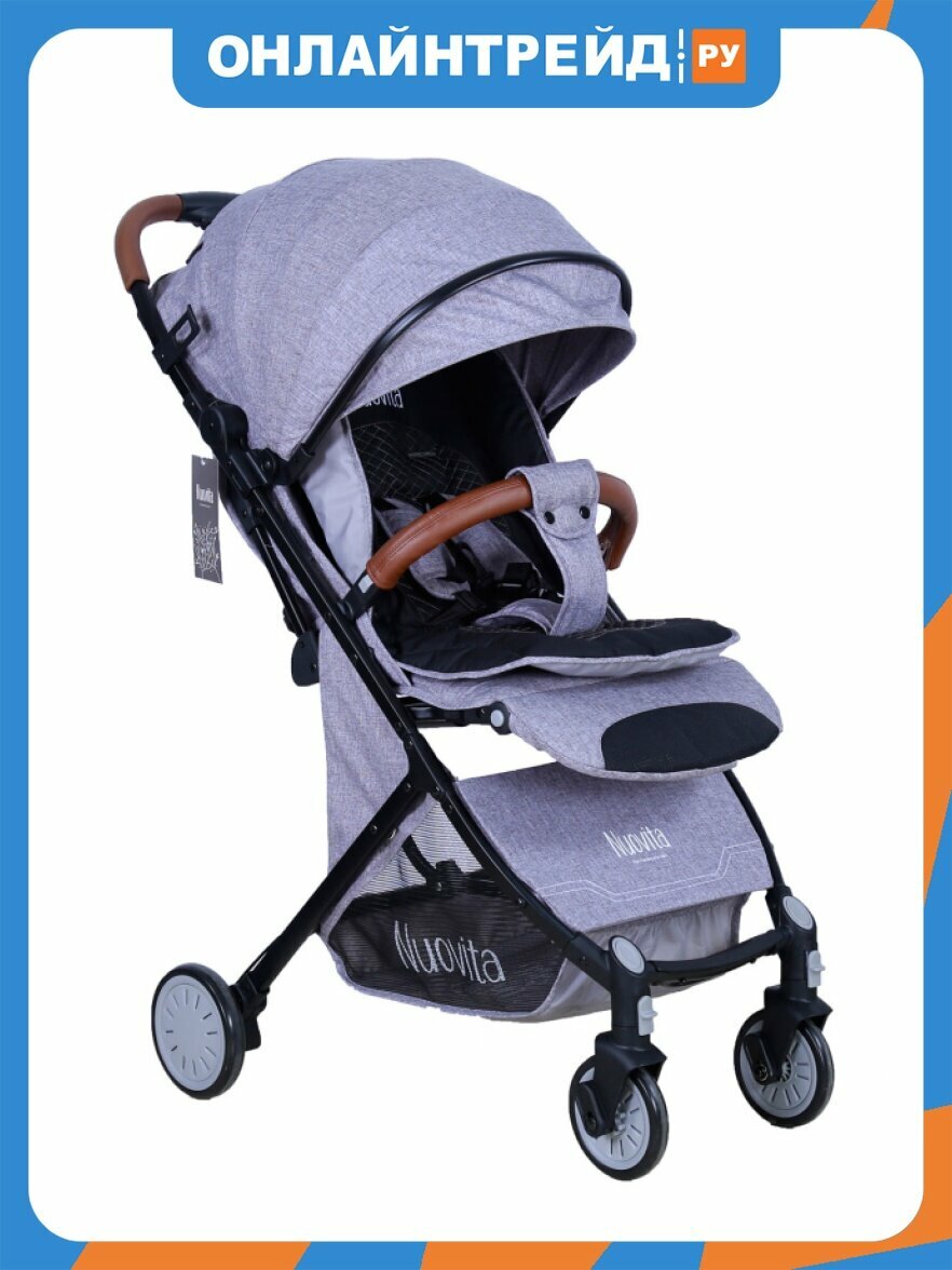 Прогулочная коляска Nuovita Giro Lux, Grigio, Nero / Серый, Черный