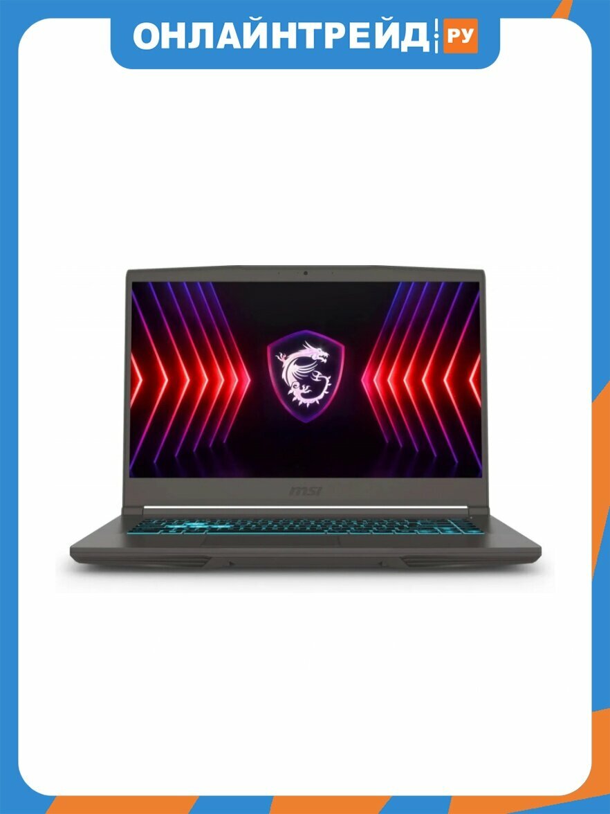 Игровой ноутбук Msi Ноутбук Thin 15 B13VE-2650XRU 15.6", FHD IPS 144Hz i5-13420H(2.1ГГц), 16Гб DDR4, SSD 512Гб, RTX4050 6Гб, DOS, Gray (9S7-16R831-2650)