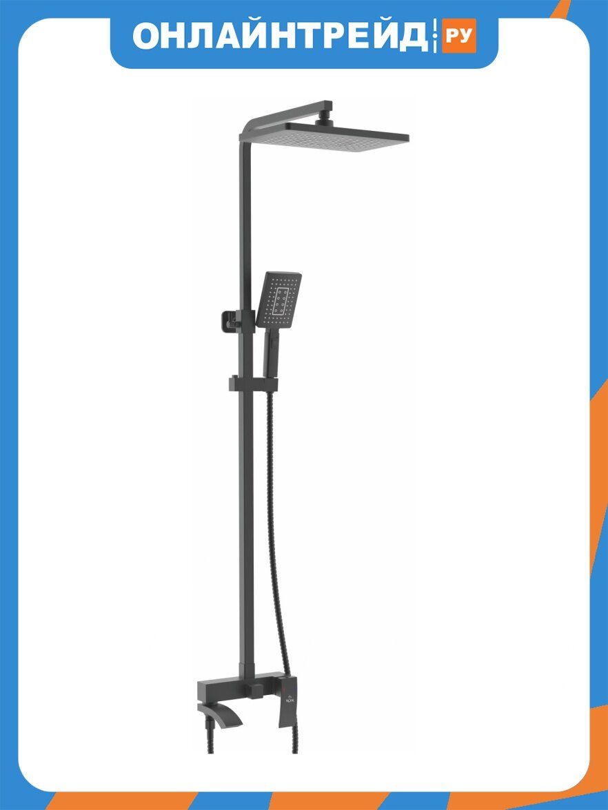 Душевая система Rose R1556H, черный