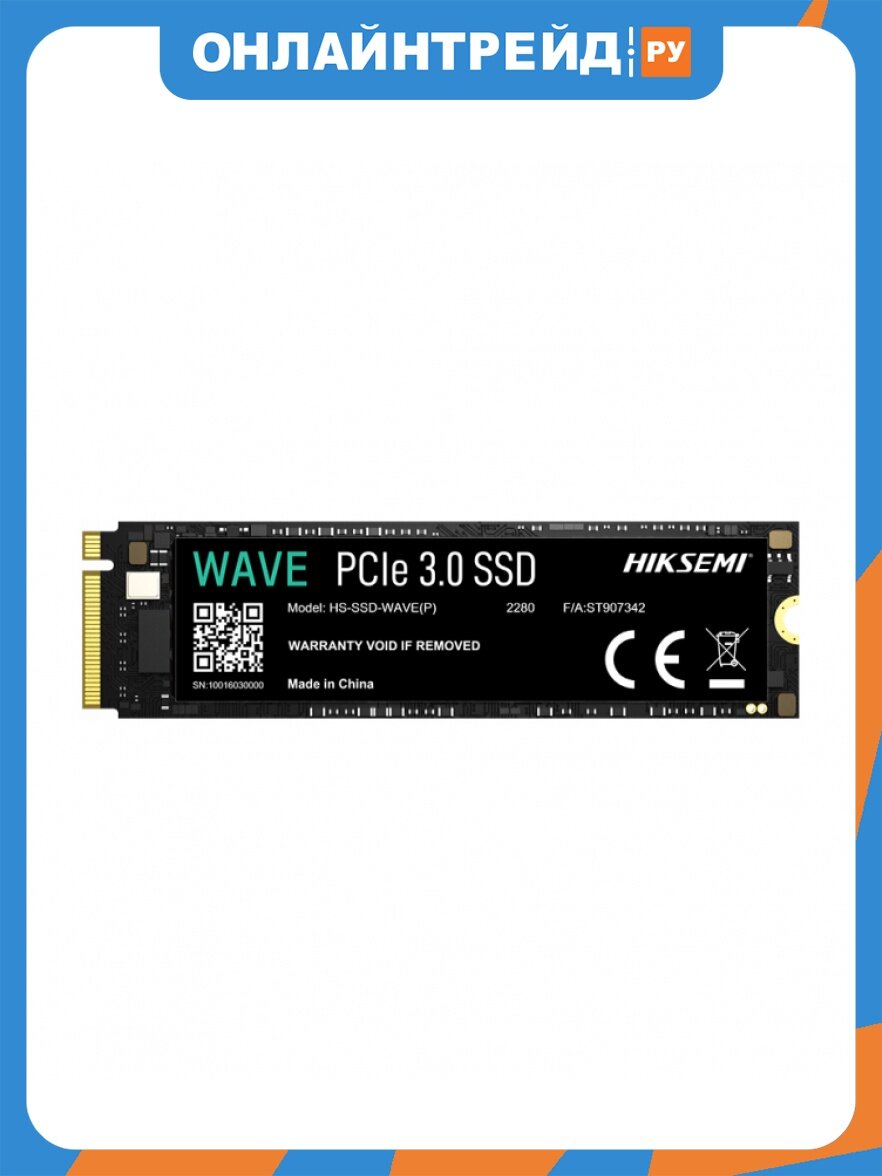 SSD диск Hiksemi (hikvision) HIKSEMI WAVE(P), 128GB, M.2 2280, PCIe 3.0 x4 (HS-SSD-WAVE(P) 128G)