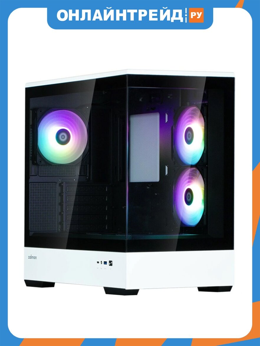 Корпус Zalman P30 BW, без БП, черно-белый
