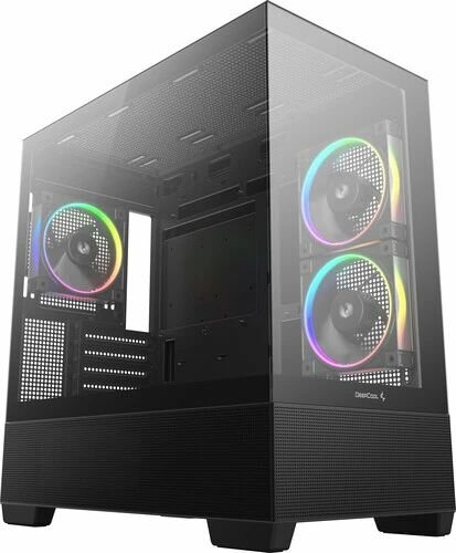 Компьютерный корпус DEEPCOOL CG380 3F (R-CG380-BKAGM3-G) черный - Mini Tower, Micro-ATX, USB 3.2 Gen 1 Type-A, USB 2.0 Type-C