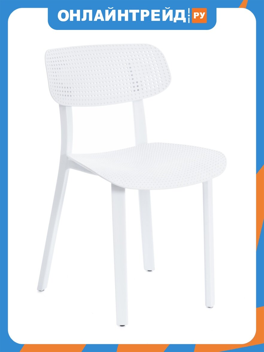 Стул Tetchair JOLLY (mod. XRB-096-B2) пластик, белый (white), 46 х 50,5 х 78 см