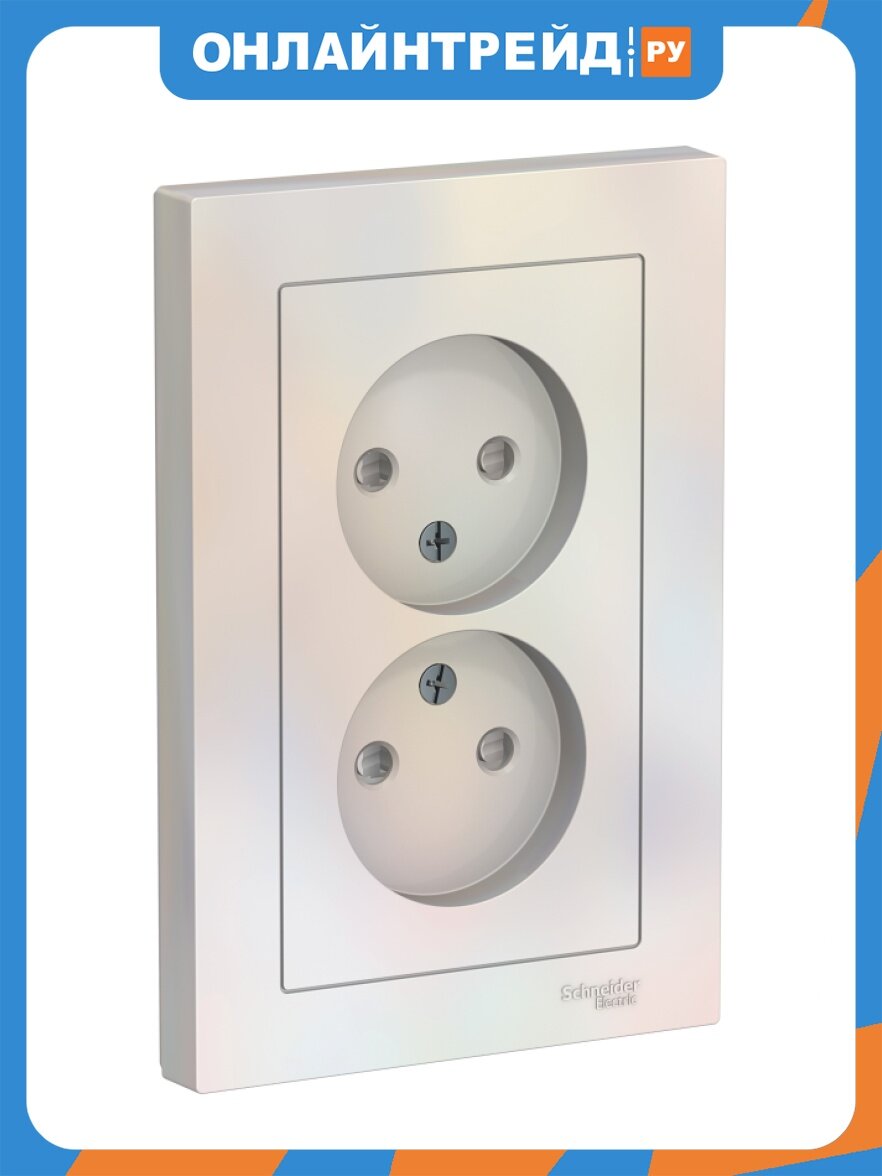 Розетка Systeme Electric (schneider Electric) SCHNEIDER ELECTRIC ATLASDESIGN 16А, в сборе, жемчуг ATN000422