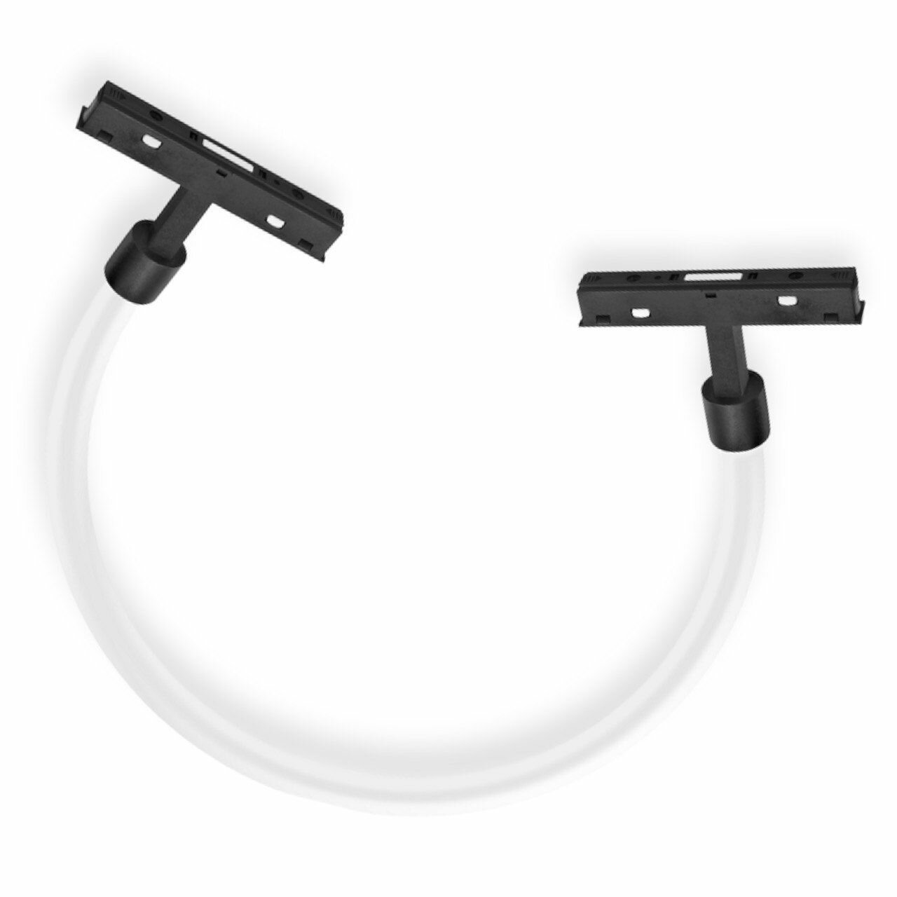 Трековый светодиодный магнитный светильник TUBE MAGNETIC S20 32W 3000К теплый белый / Черный на магнитный шинопровод MAGNETIC S20 48V / Угол света 180 град. 32Вт LED CRI85 IP20 L2000mm