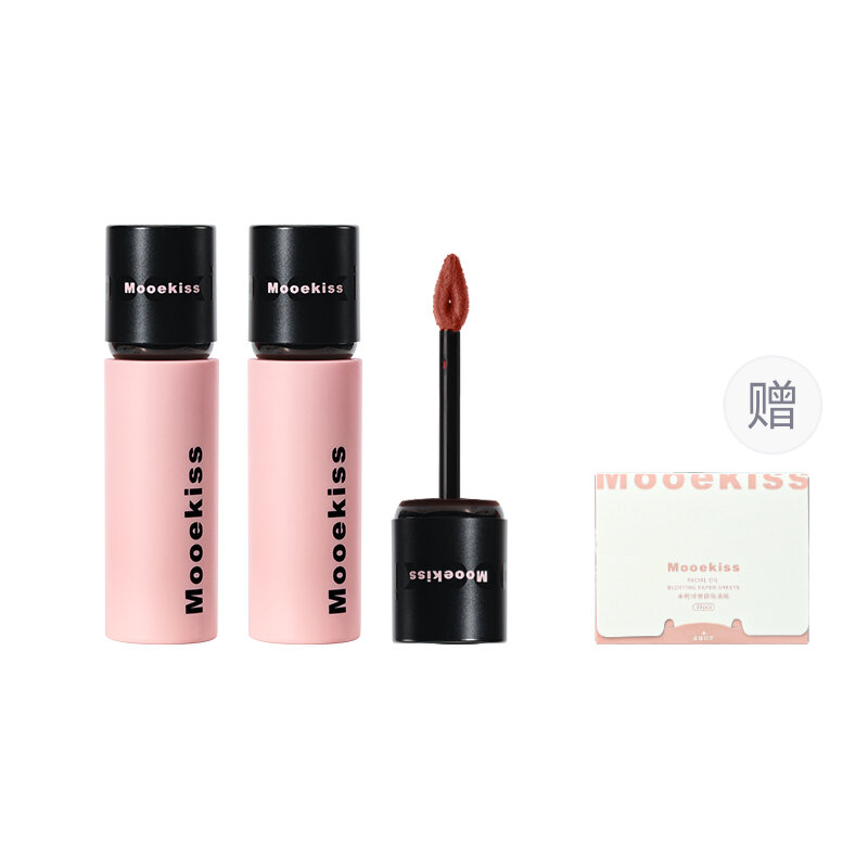 Бархатный блеск для губ женский Mooekiss Silky Skin Flattering Texture Easy to Blend Soft Lip Mud Lipstick Liquid Lipstick Lip Stain Matte, 3 г*2
