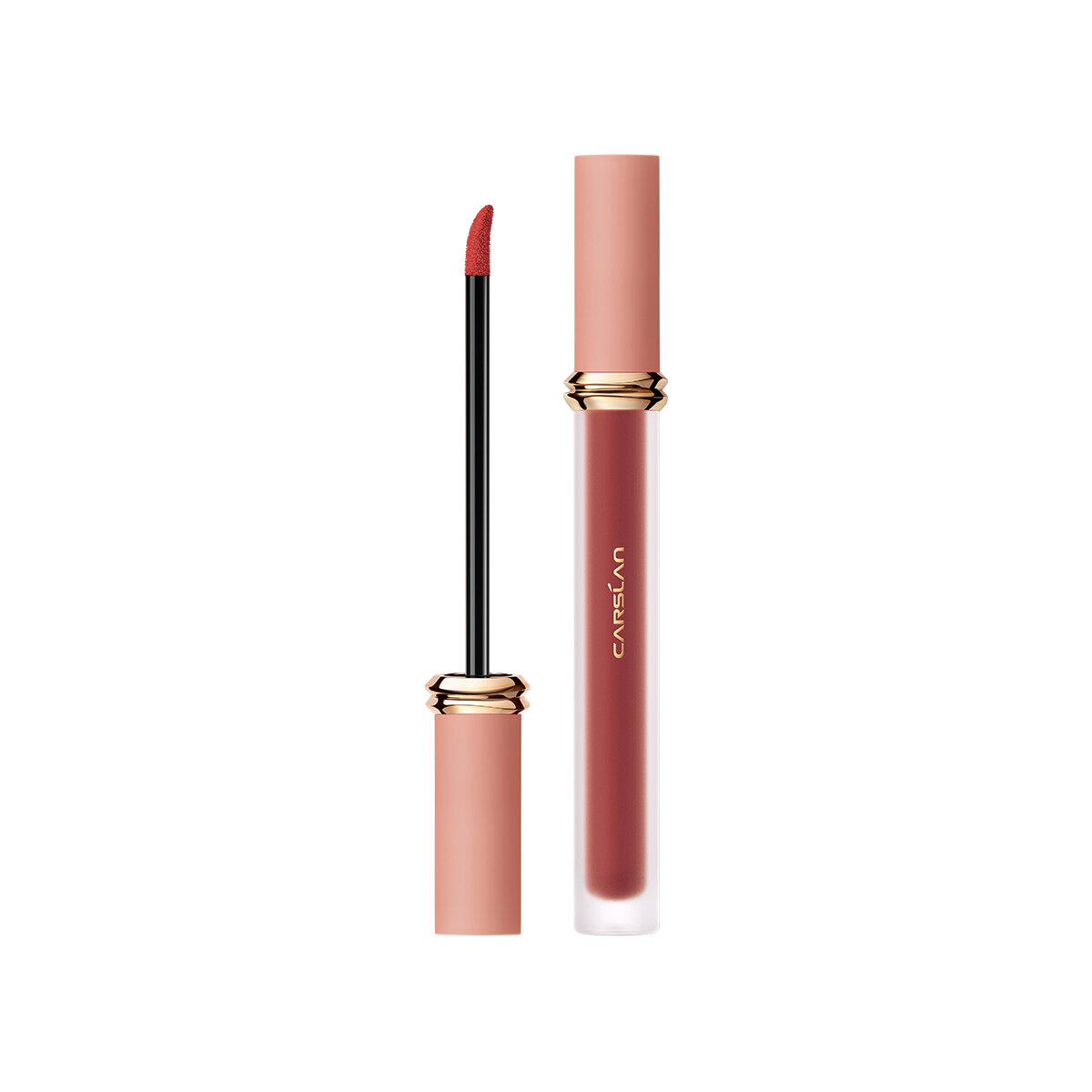 Жидкая помада для губ женская Carslan Sweet Kiss Soft Matte, оттенок AM02 Peach Butter Roll