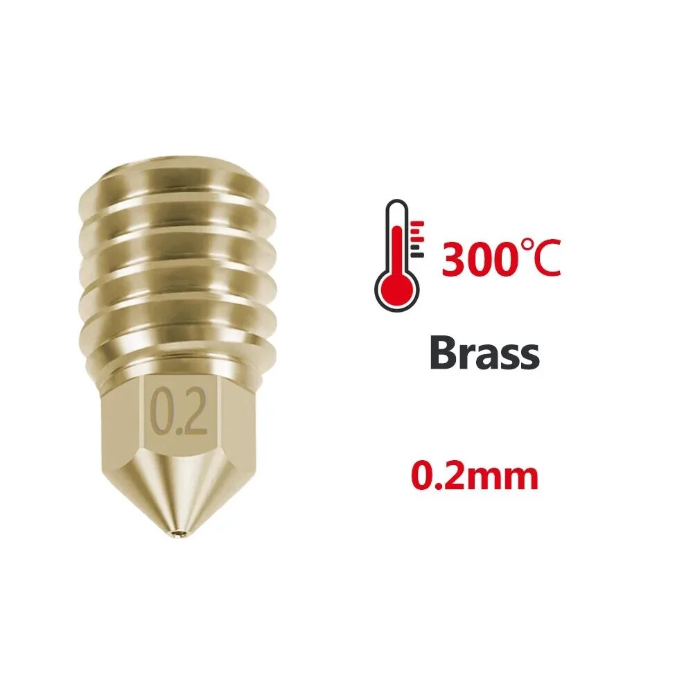 Сопло для 3D-принтеров Bambu Lab 0.2/0.4 мм Brass 0.2mm