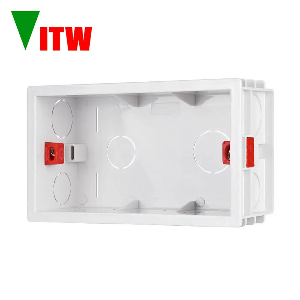 Встраиваемая коробка для выключателя и розетки Vitw PVC 146x86 мм