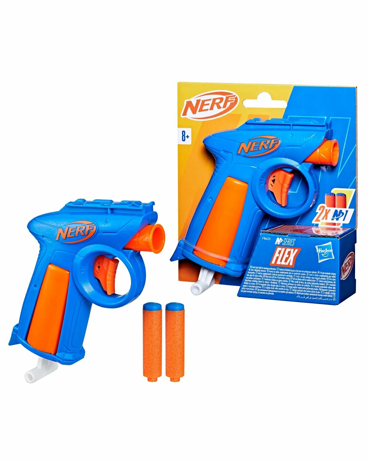 Бластер Nerf F8623 N SERIES FLEX компактный нерф флекс с 2 стрелами — фото 1