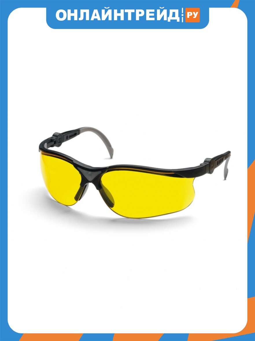 Очки защитные Husqvarna Yellow X, жёлтые линзы (для работы при плохой освещенности), стойкие к царапинам