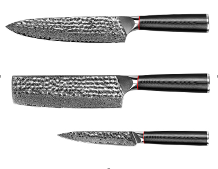 Набор кухонных ножей Xiaomi Spetime 3-Piece Steel Kitchen Knife Set W03-GS (3 ножей) черный