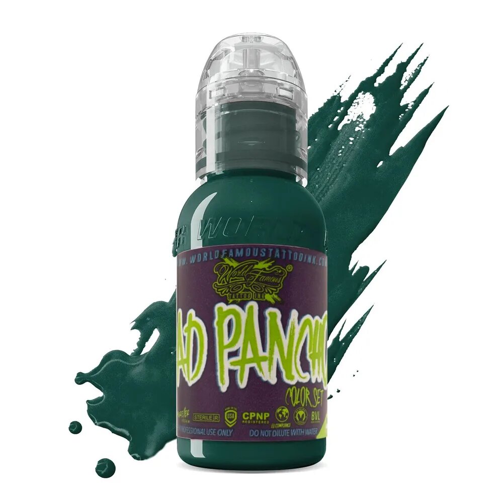 Краска World Famous Tattoo Ink Pancho Deep Green (4 унции - 120 мл)