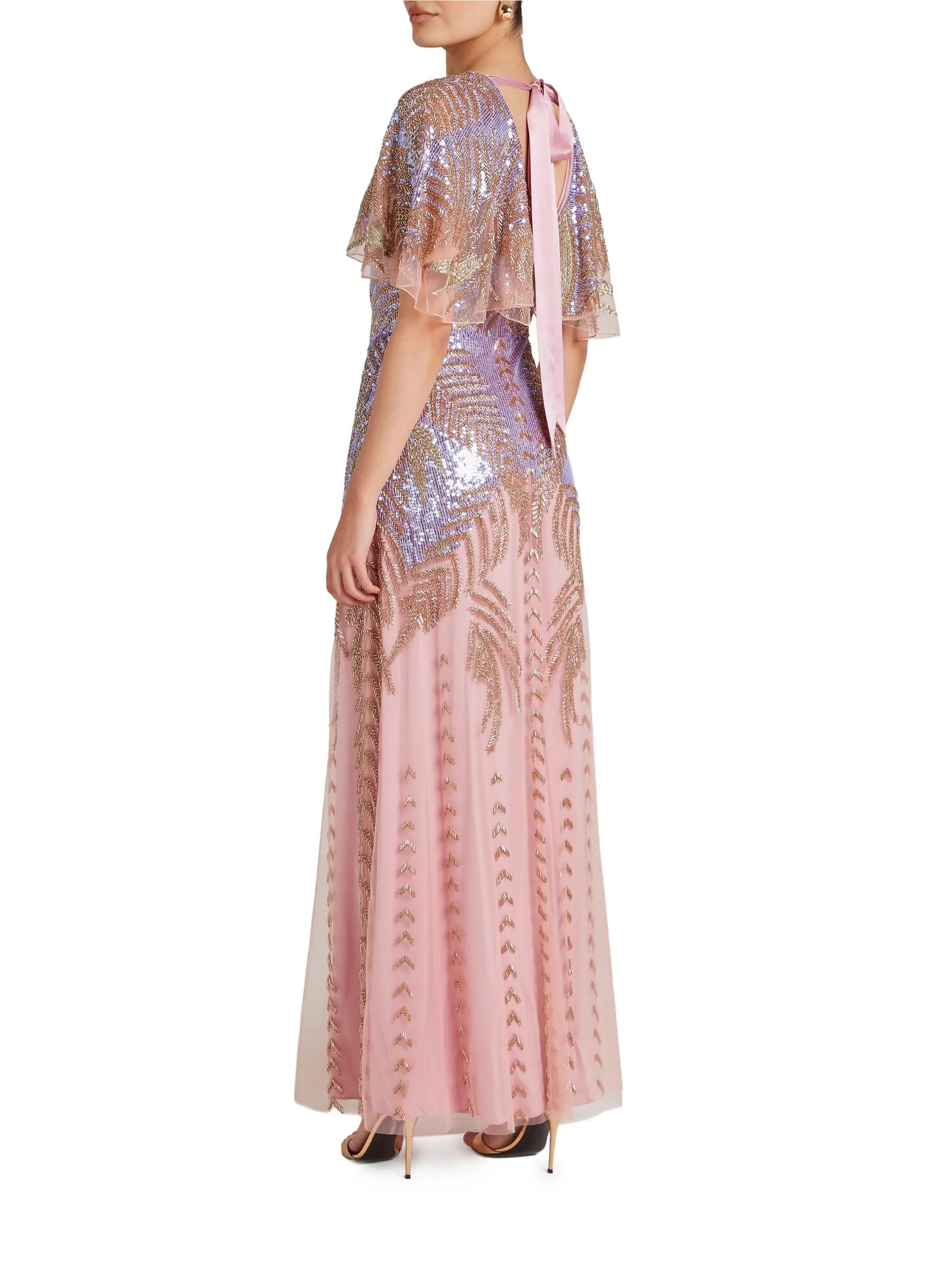 Платье Temperley London Solis, размер 6, коралловый/розовый — фото 1
