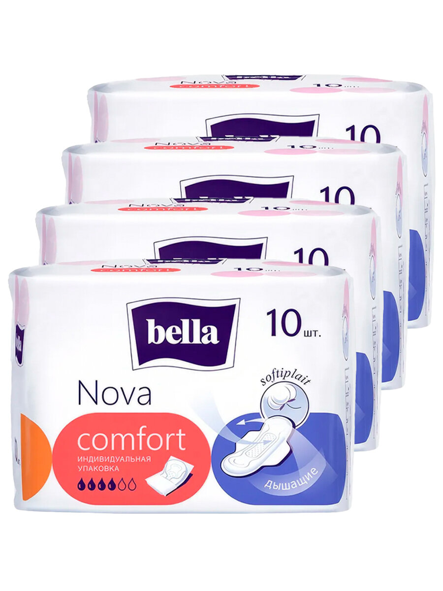Bella Прокладки женские гигиенические Comfort 4 капли 4х10 шт
