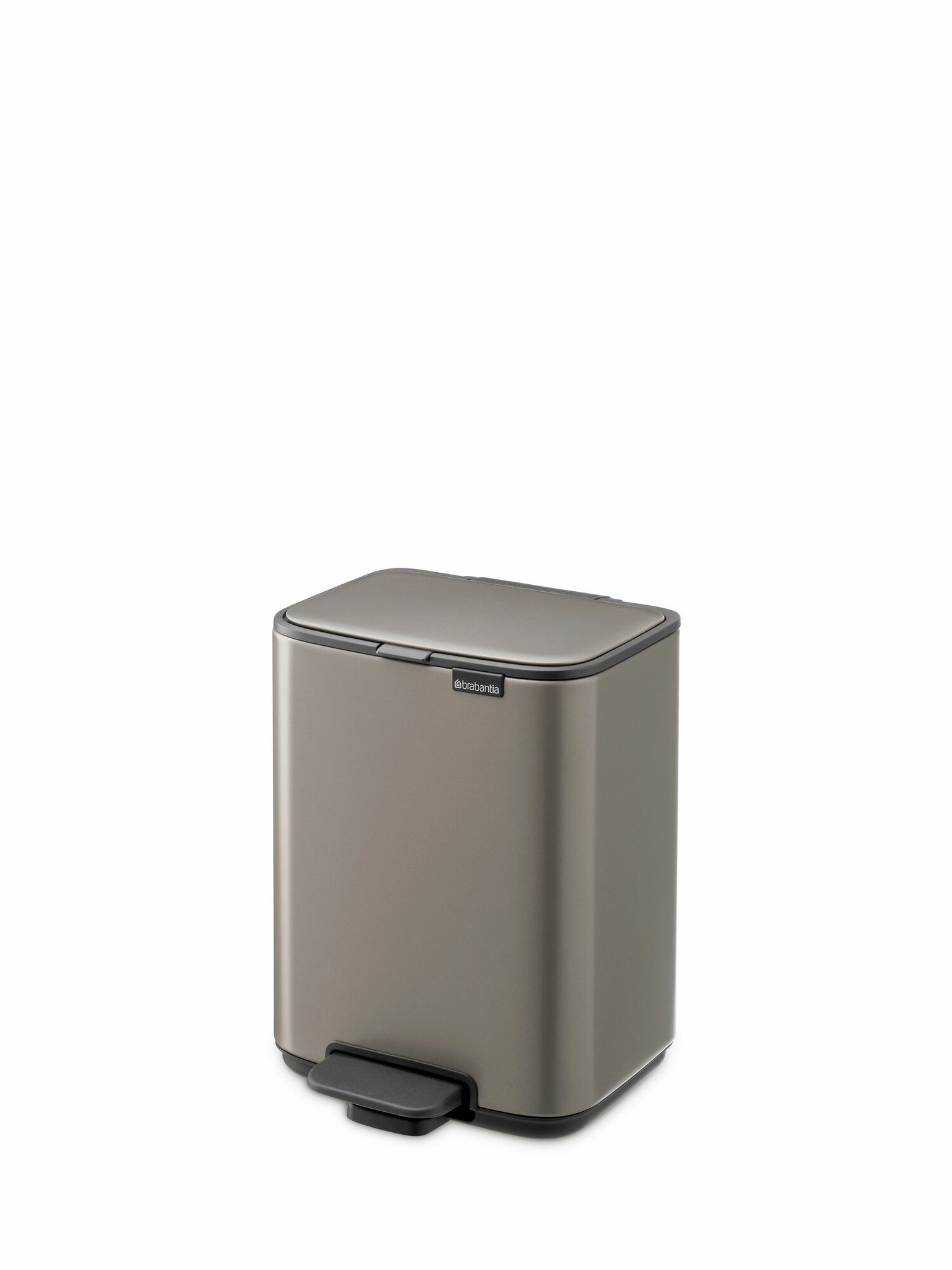 Бак мусорный Brabantia "Bo Pedal Bin" с педалью платиновый 4л 237881