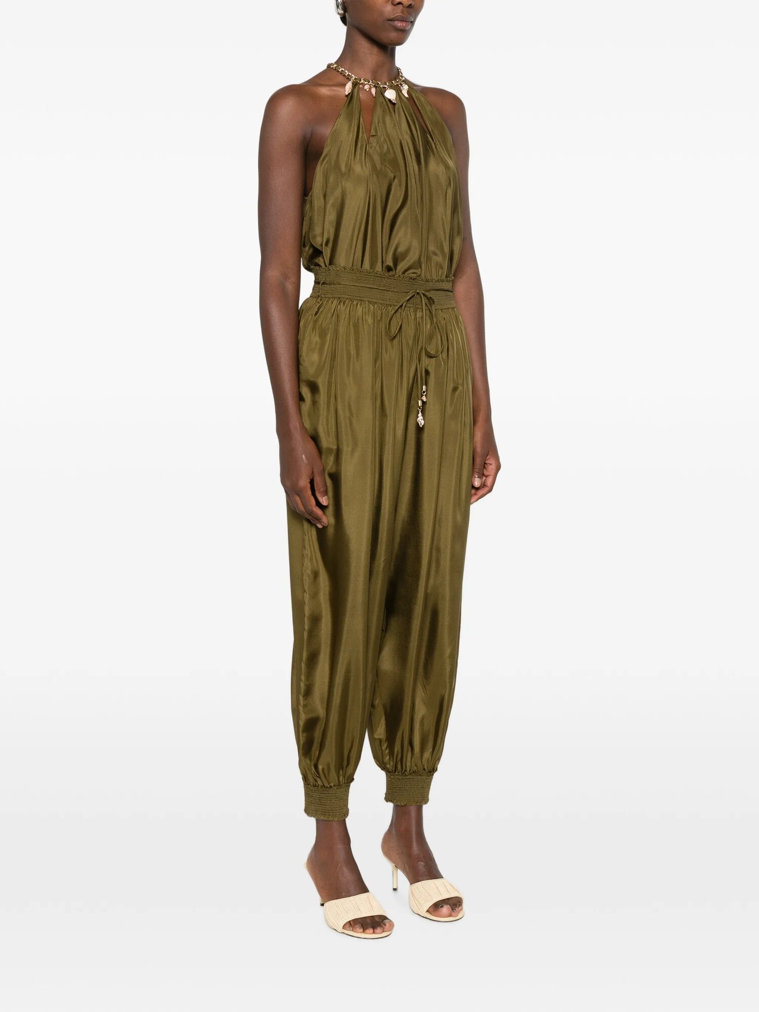 Брюки ZIMMERMANN Elasticated-cuff tapered trousers, размер 38 — фото 1