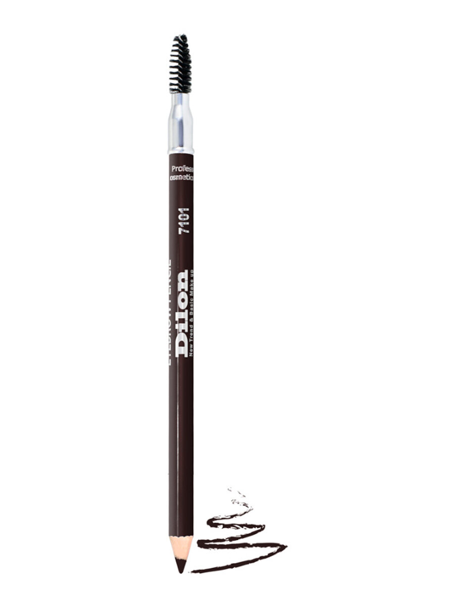 Dilon Карандаш Eyebrow Pencil для бровей тон 7101 темно-коричневый, 1.13 г