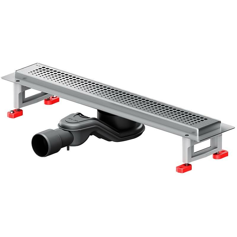 Душевой лоток AM.PM MasterFlow 50 W01SC-P11-050-01SB с решеткой Хром матовый Cut Gradient