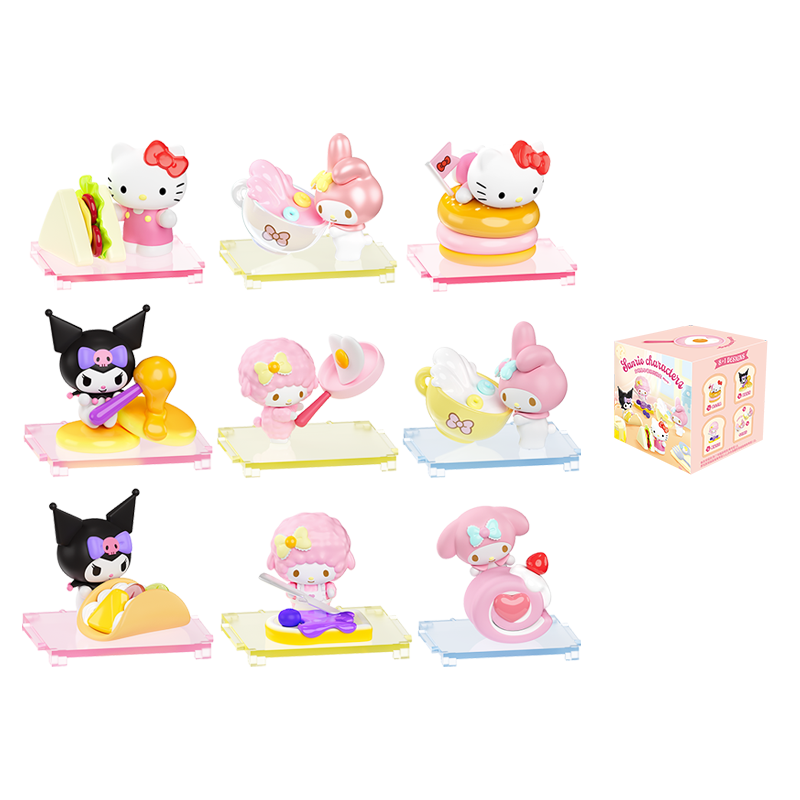 Набор коллекционных фигурок унисекс MOETCH Kuromi, My Melody, Piano Hello Kitty Sanrio, Single Mystery Box (Random Pick)